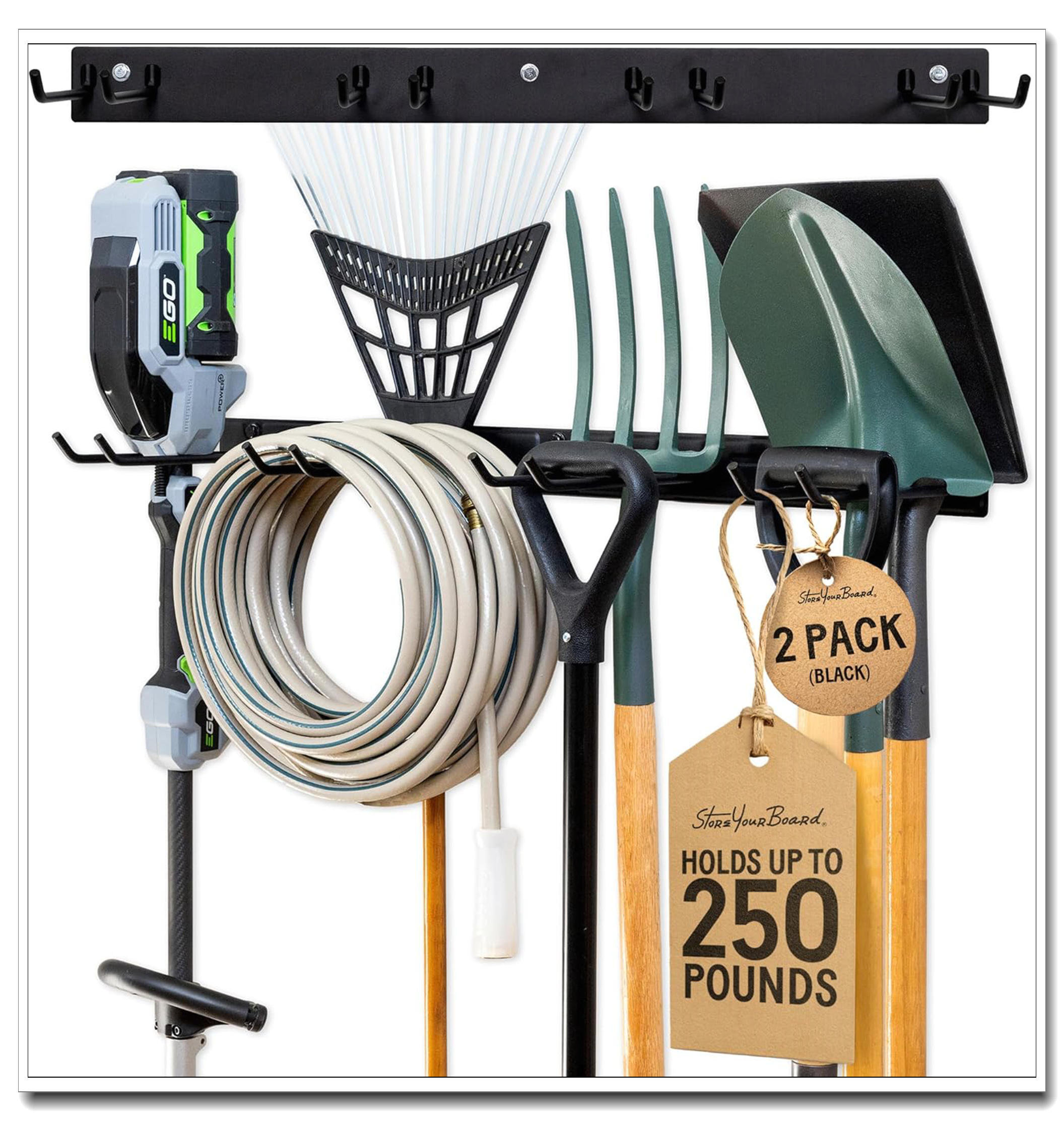 Trent Austin Design® 36-Inch Gray Wall Mounted Garage Tool Rack 2-Pack ...