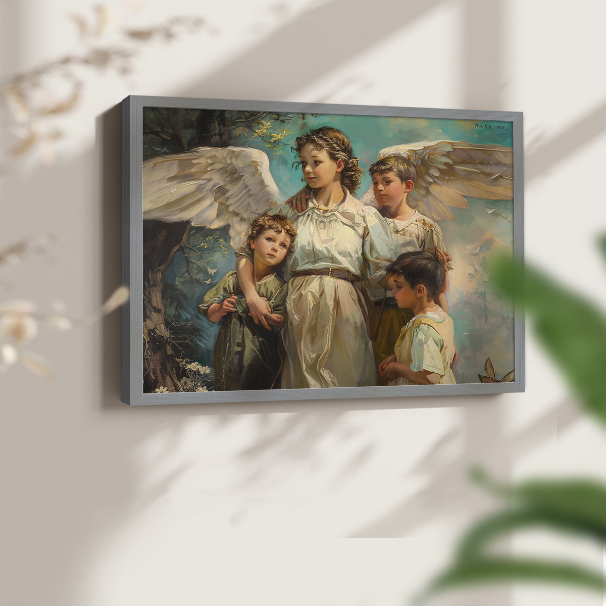 Fleur De Lis Living Angels From Above-XCVIII -Framed Print ...