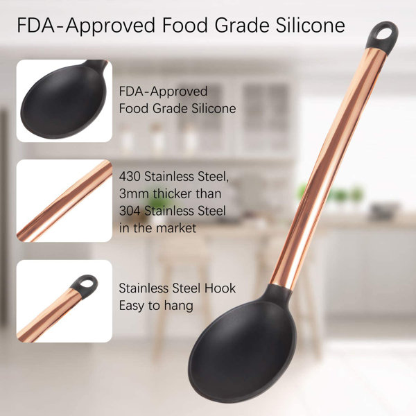 Flenc Kai 14 -Piece Cooking Spoon Set with Utensil Crock | Wayfair