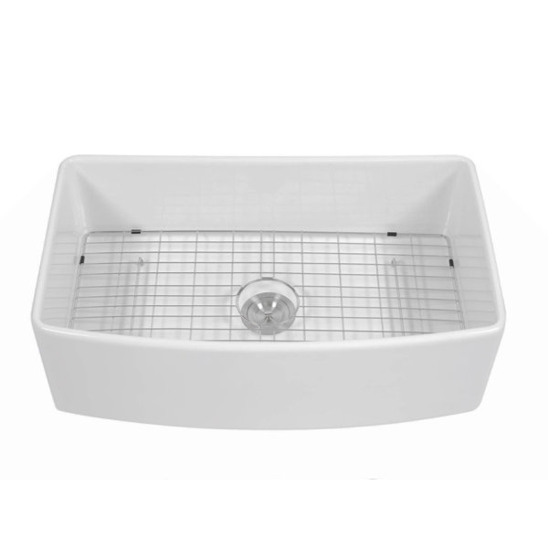 Home Decor Farmhouse Sink - 33 Inch Kitchen Sink Ceramic Arch Edge ...
