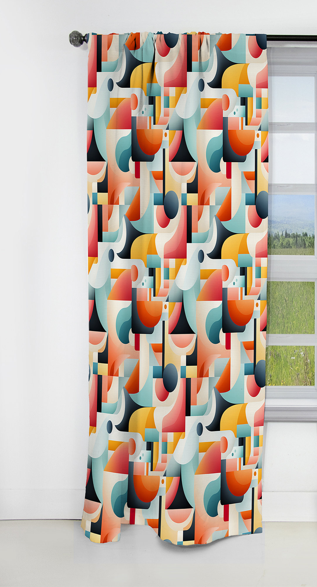 Design Art Contemporary Abstraction I - Abstract Curtain - Blackout ...