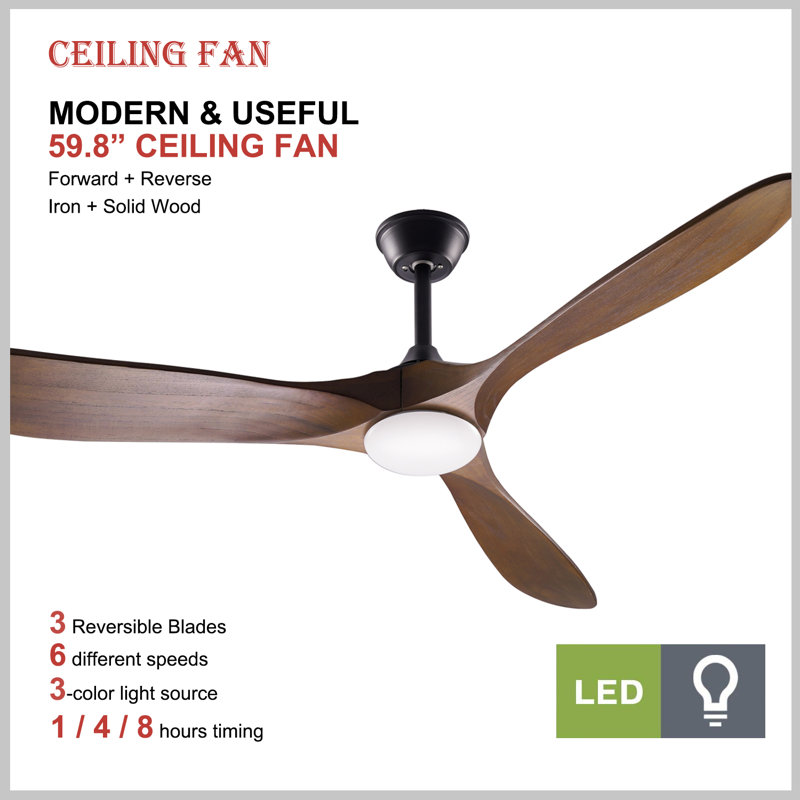 Orren Ellis 3 - Blade Propeller Ceiling Fan With Remote Control | Wayfair