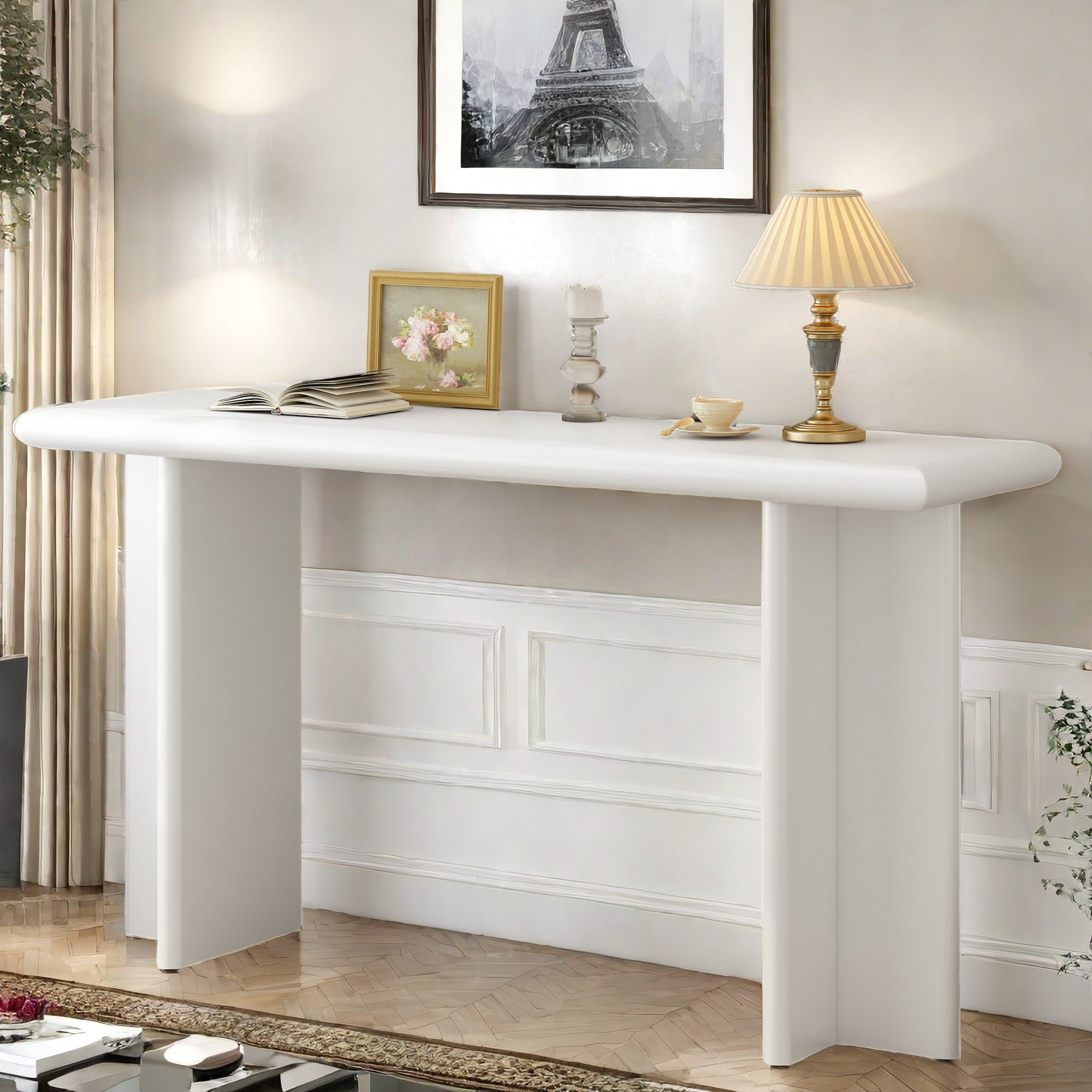 Latitude Run® Tuckerman Modern Console Table With L-shaped Legs And ...