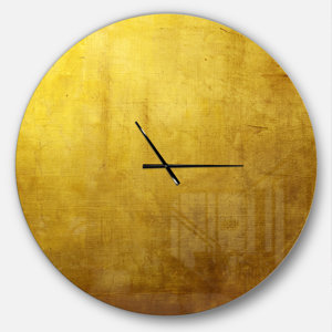 Trent Austin Design® Gold Texture - Modern wall clock & Reviews | Wayfair