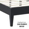 Latitude Run® Adept Wooden Bed Frame with Headboard, Solid Wood ...