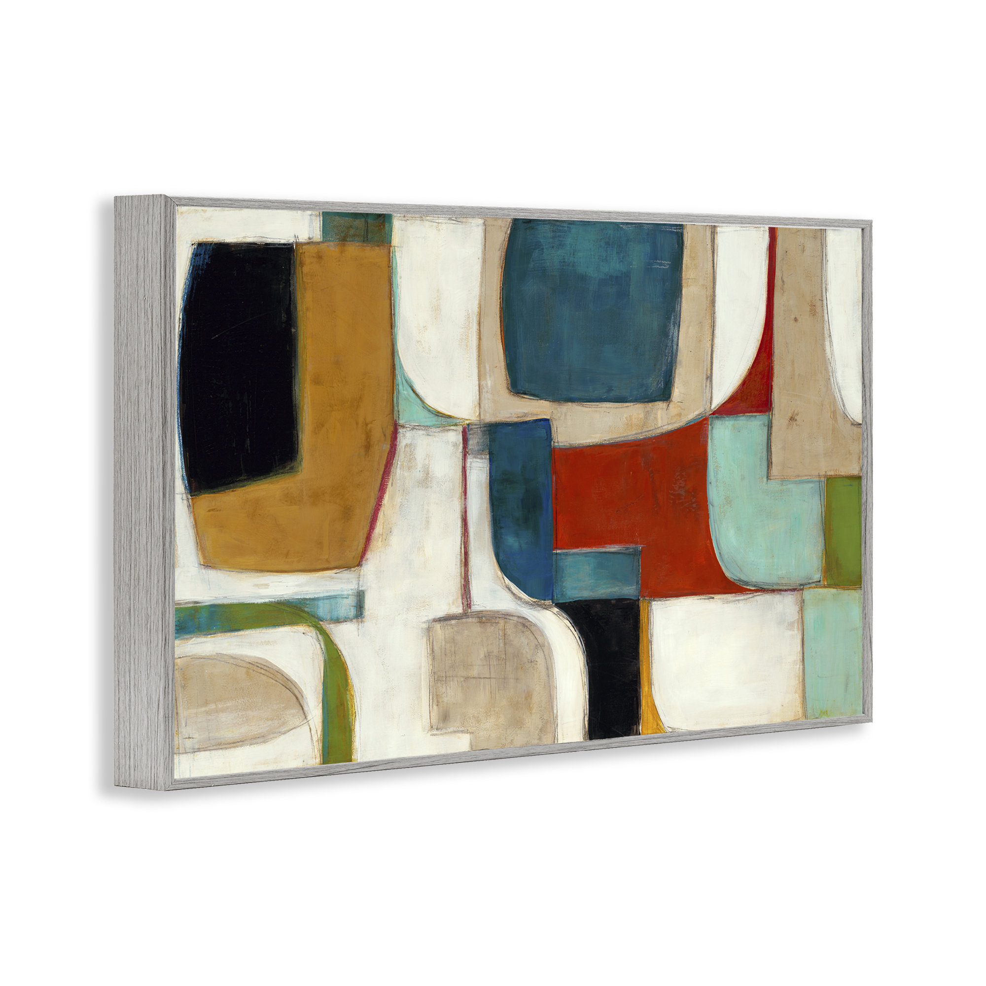 Ebern Designs Abstract Cubism Shapes Giclee Art by Kippi Leonard | Wayfair