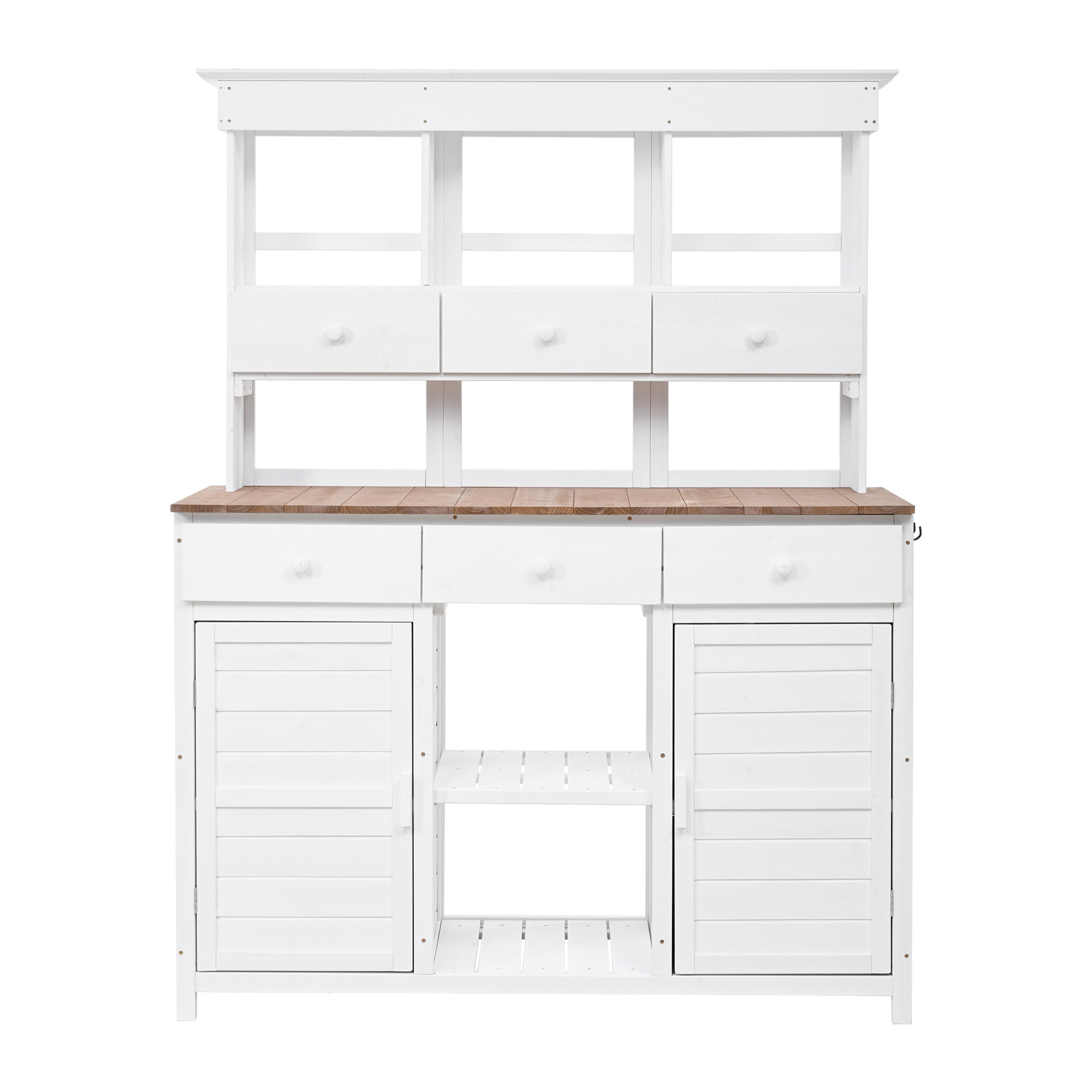 Foundry Select 65.7'' H Garden Patio Storage Workstation With 3 Shelves ...