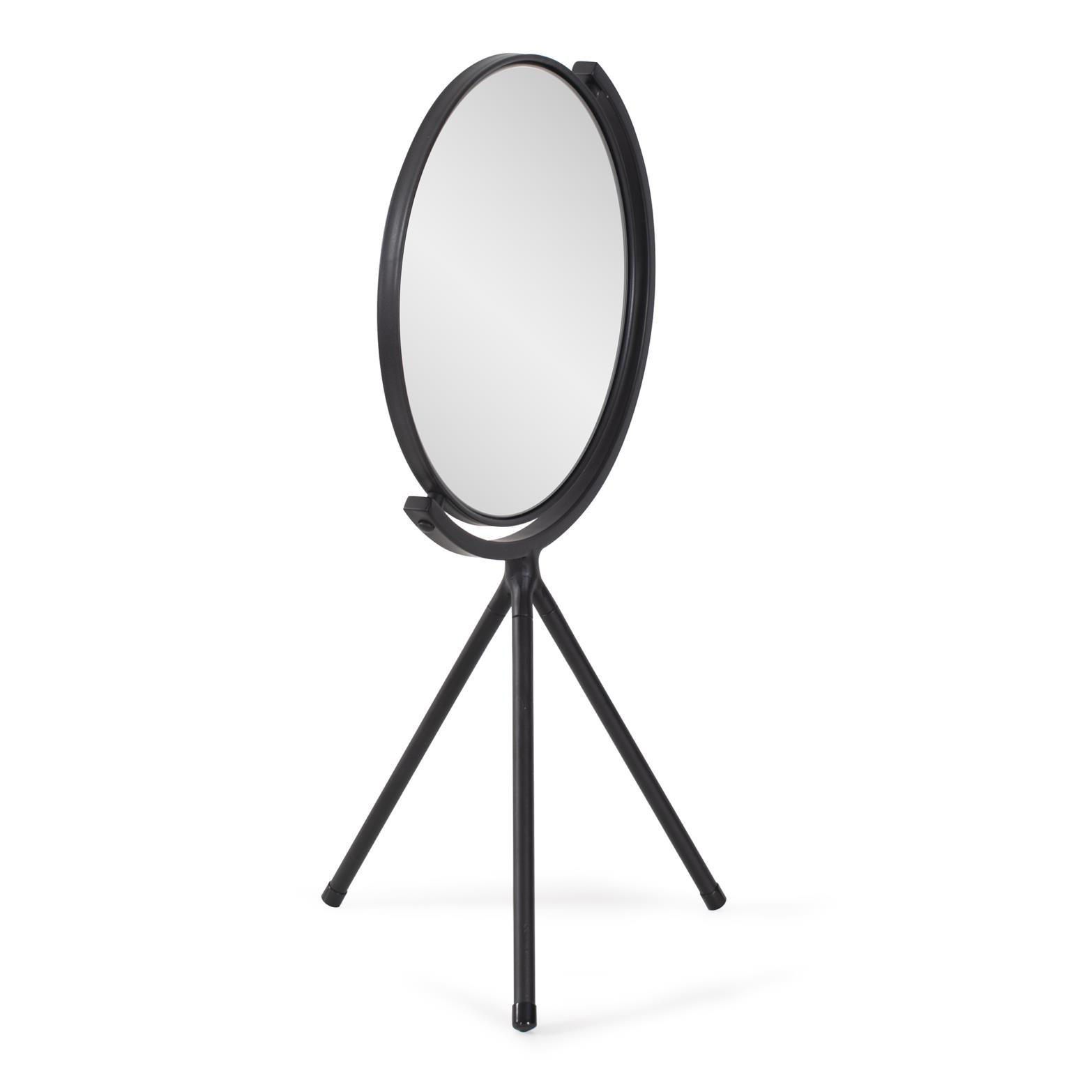 AllModern Hatch Matte Black Round Tabletop Mirror on Metal Tripod | Wayfair