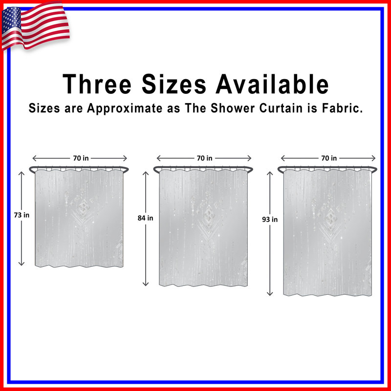 East Urban Home Geometric Shapes Shower Curtain - Abstract Bathroom ...