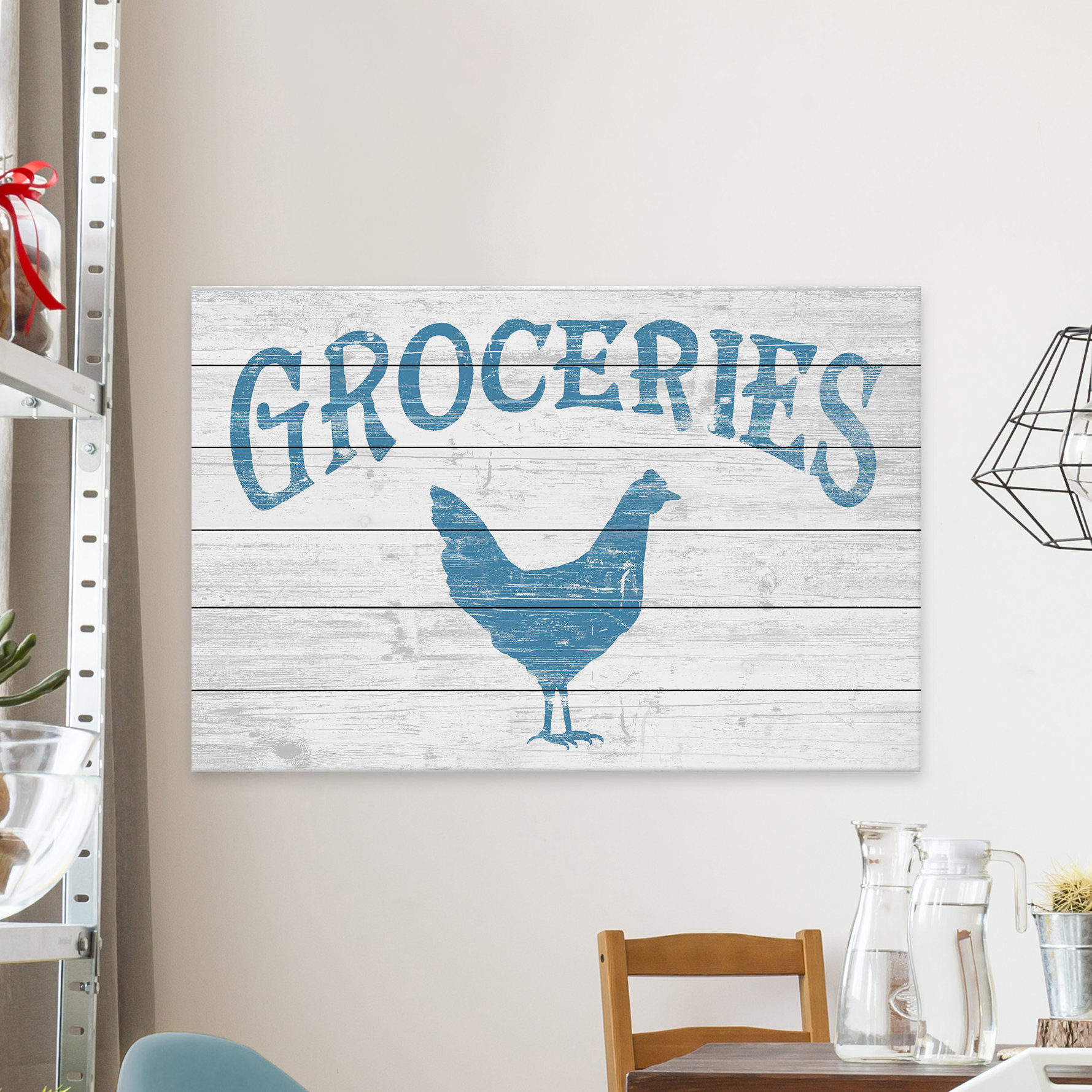 Gracie Oaks Vintage Grocery Sign - Unframed Textual Art on Wood ...