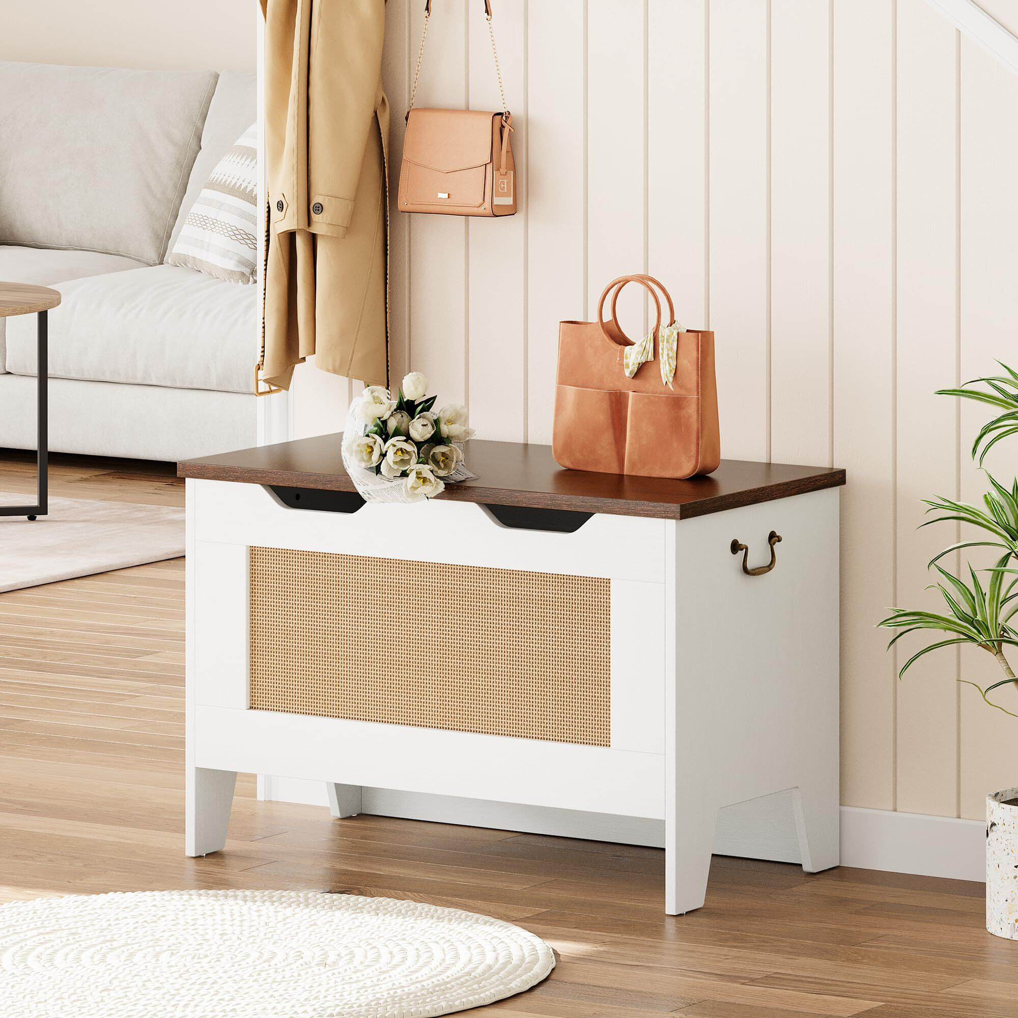 Bay Isle Home™ Wooden Toy Chest, Storage Bench With Safety Hinge ...