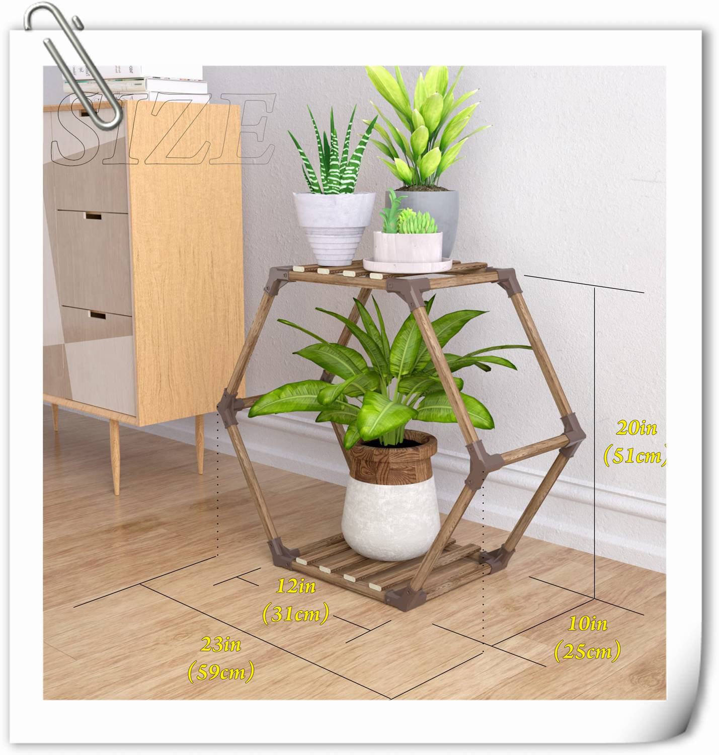 Arlmont & Co. Plant Stand Indoor Hexagonal Plant Stand For Plants ...