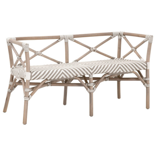 Bayou Breeze Cafferkey Wicker Bench | Wayfair