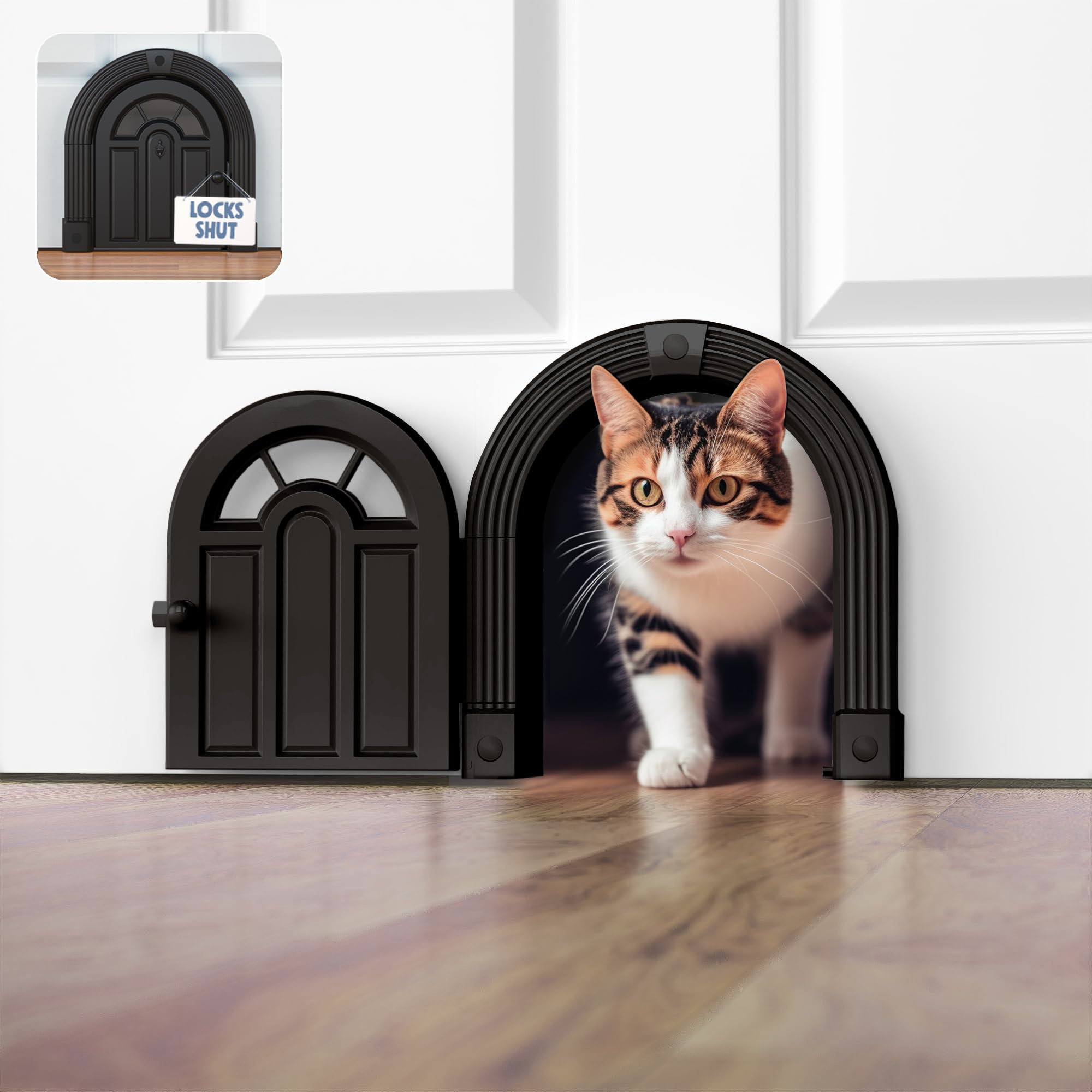 BBCPC Interior Cat Door - Simple Installation for Cats Up to 20 lbs ...