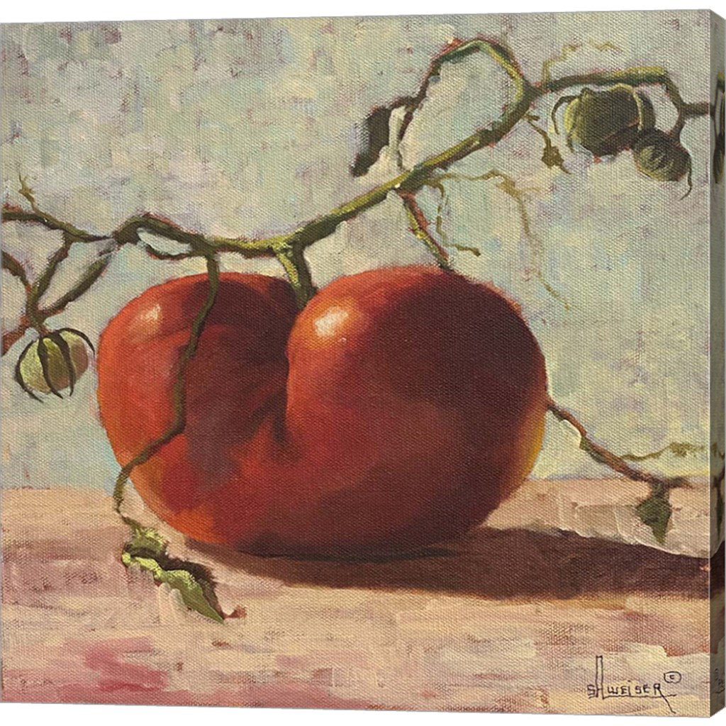 August Grove® Red Tomato by Sharon Weiser - Wrapped Canvas Print | Wayfair