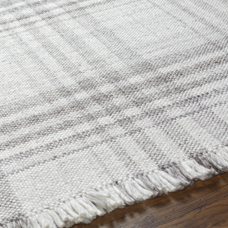 Flurie Recycled P.E.T Dark Gray Flatweave Area Rug | Birch Lane