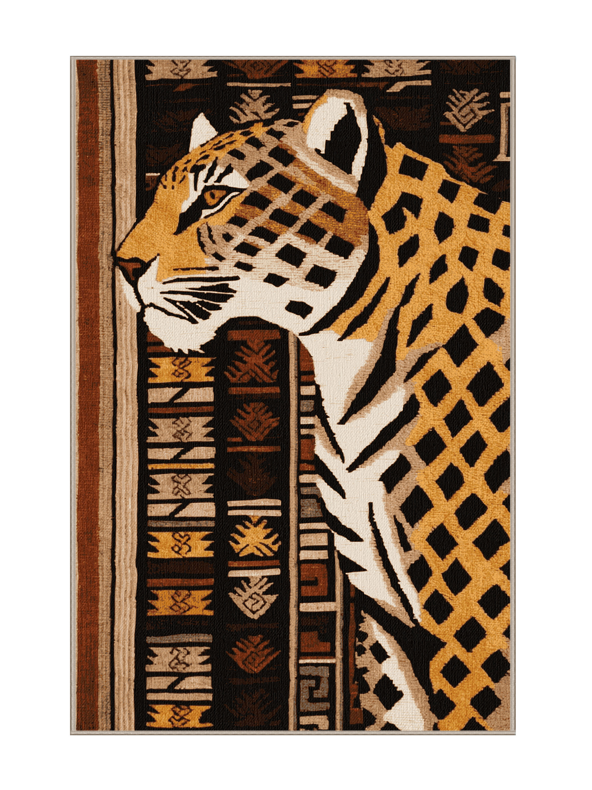 Foundry Select Washable Mexican Jaguar Big Cats Area Rug | Wayfair