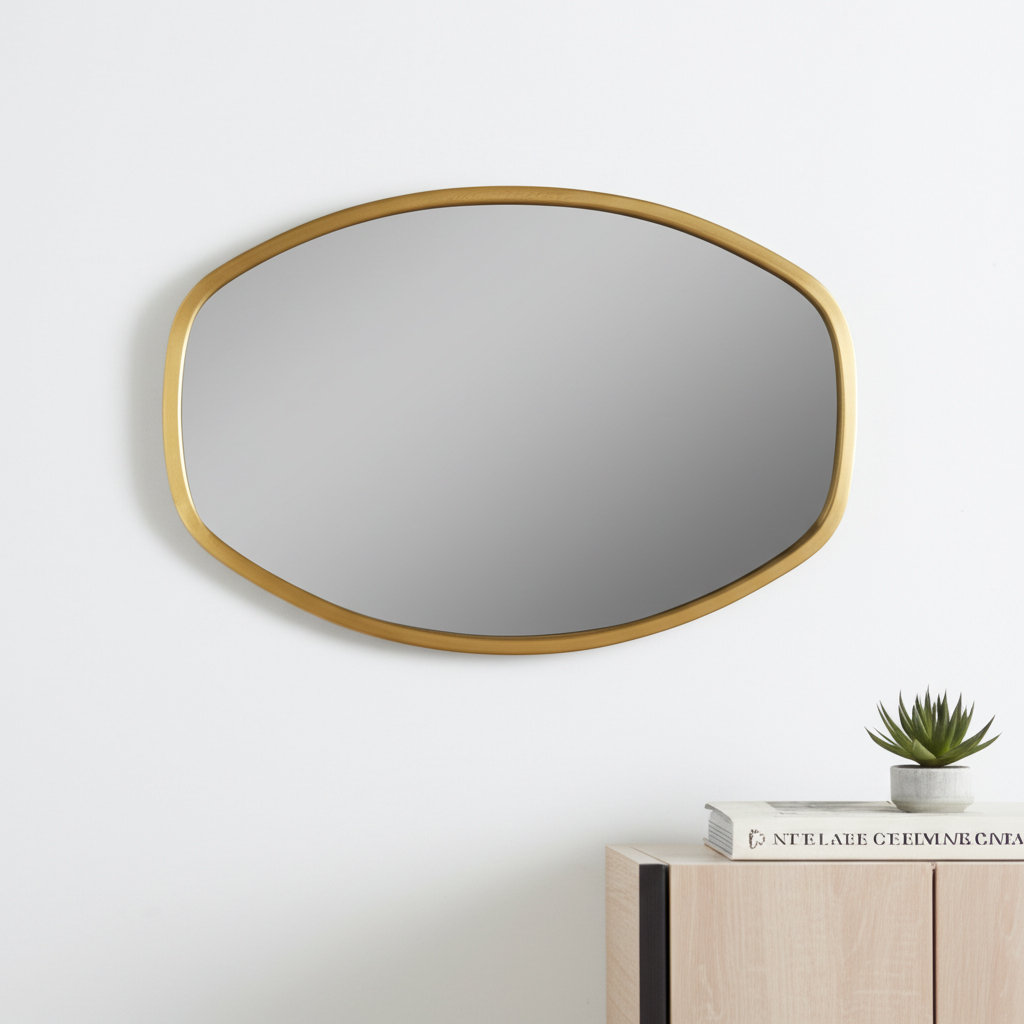 Mercer41 Elegant Wall Mounted Mirror, Artistic Curved Frame, Large ...