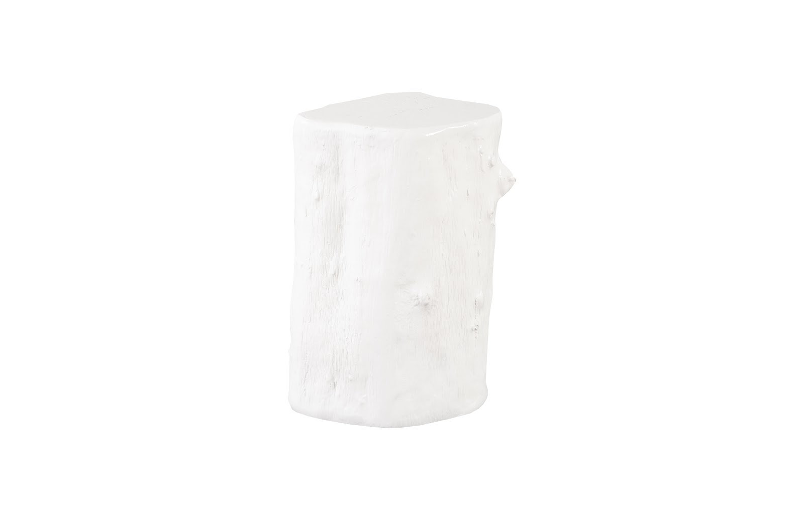 Phillips Collection Log Stool, Gel Coat White, SM | Perigold