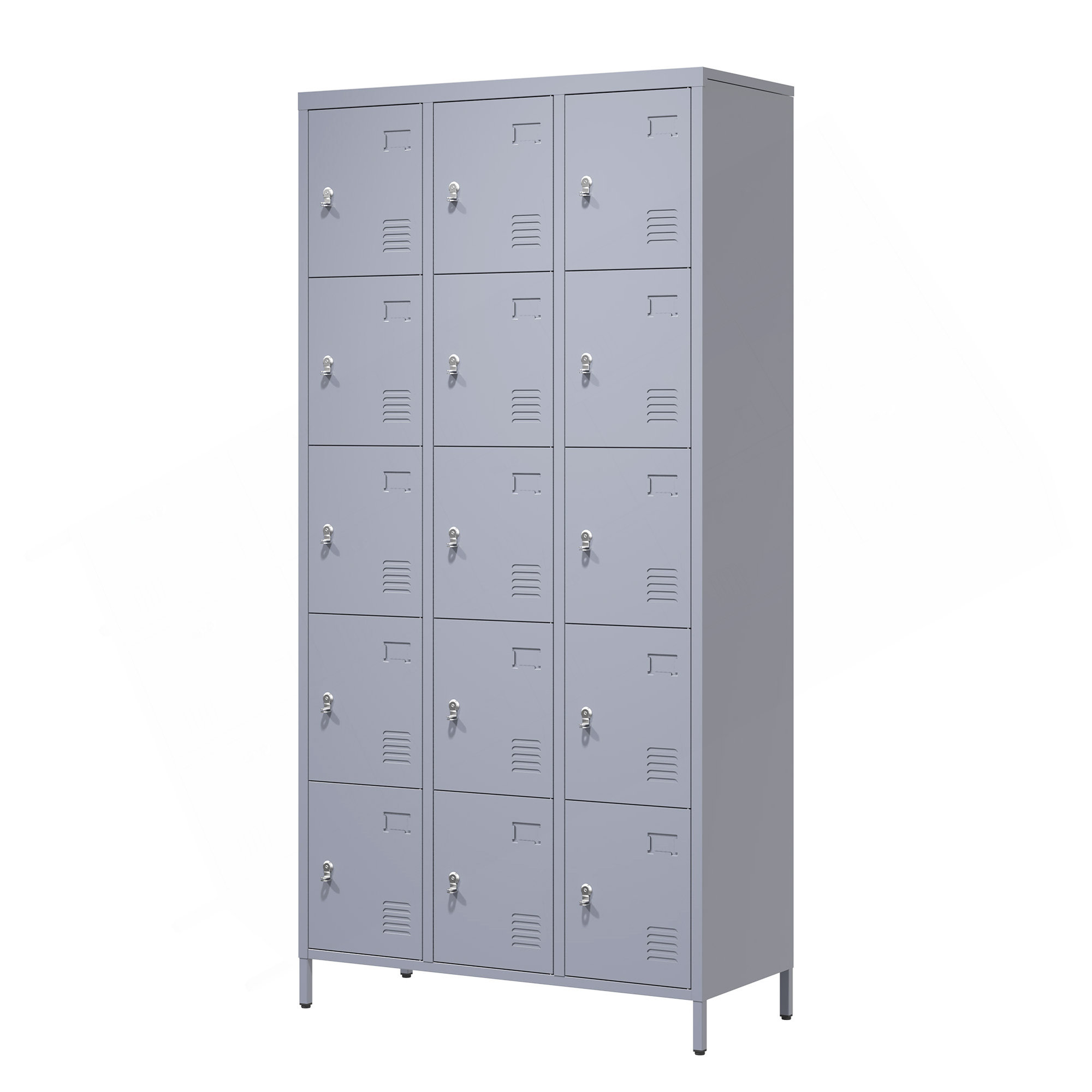 Williston Forge 15 Door 72"H Metal Lockers With Lock For Employees ...