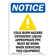 SignMission Osha Notice - Cold Burn Hazard Cryogenic Sign with Symbol ...