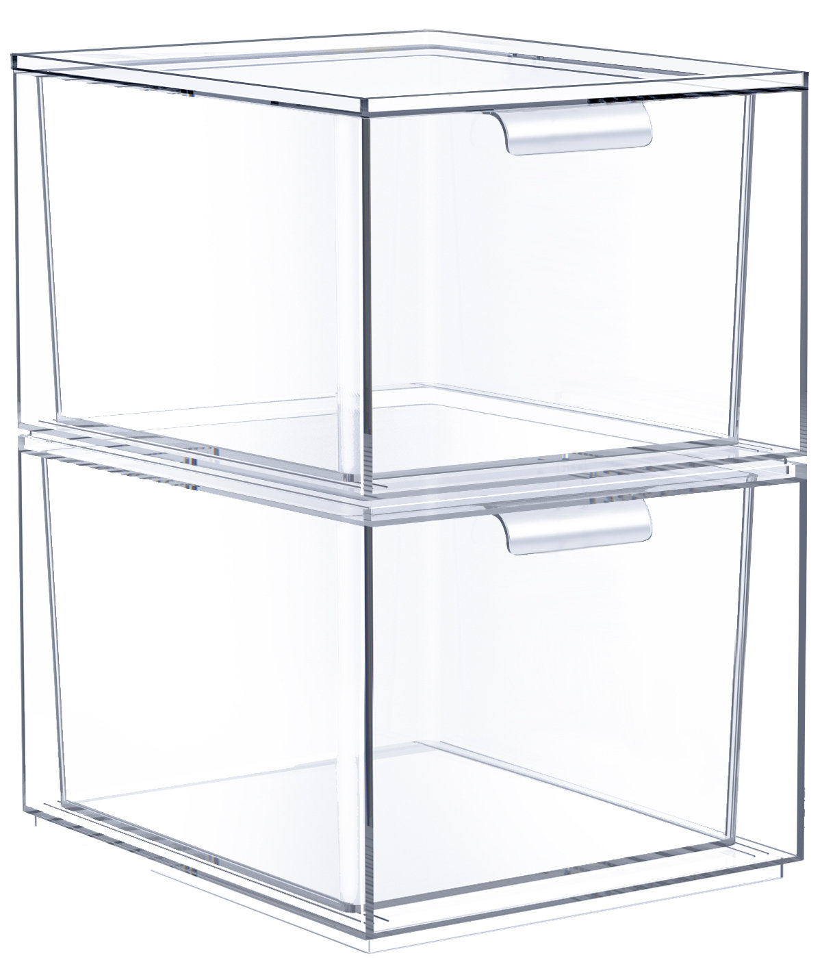 Sorbus 2 Pack Clear Stackable Acrylic Kitchen and Bathroom Drawer ...