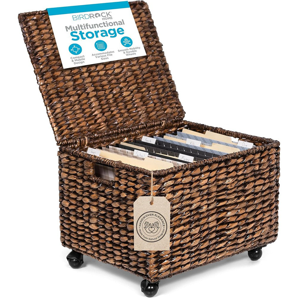 Bay Isle Home™ Rolling File Cabinet With Lid | Small Wooden Under Desk ...