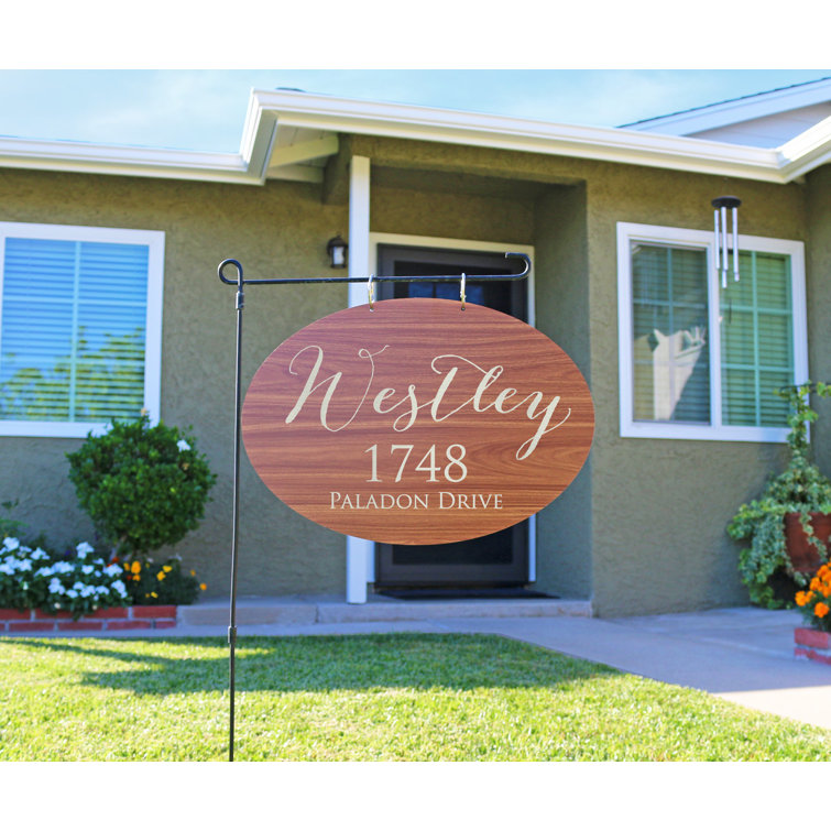 Etchey Oval Address Plaque Frame | Wayfair