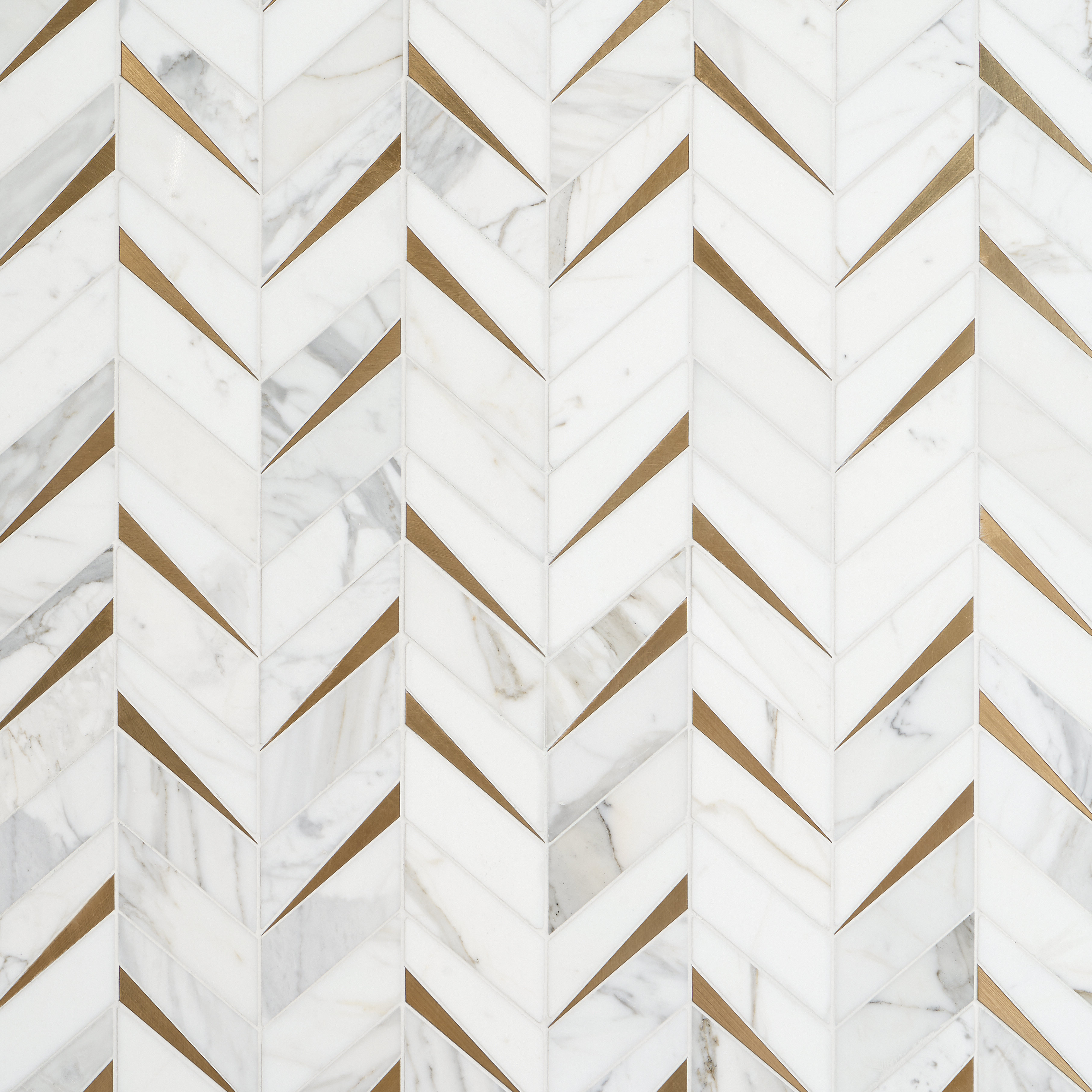 Bond Tile Love Lane 13.3 in. x 10.82 in. Polished Marble and Brass Wall ...