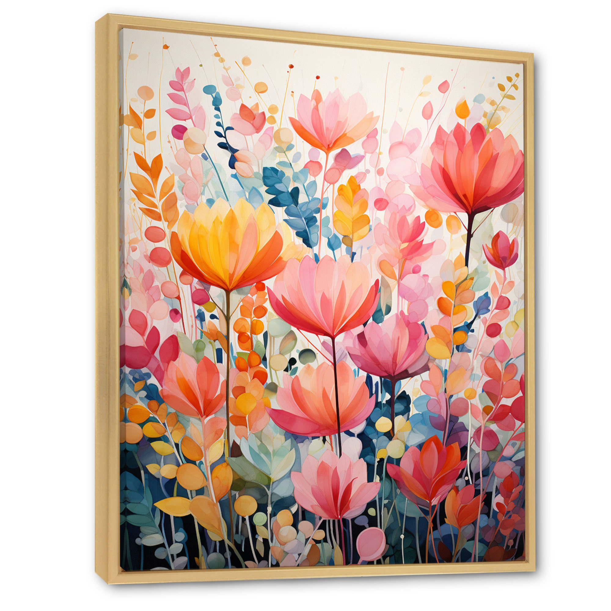 Winston Porter Multicolored Ferns Collage II Framed On Canvas Print ...