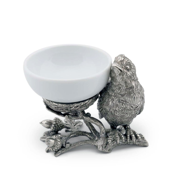 Vagabond House Song Bird Pewter Nest Salt Cellar | Wayfair