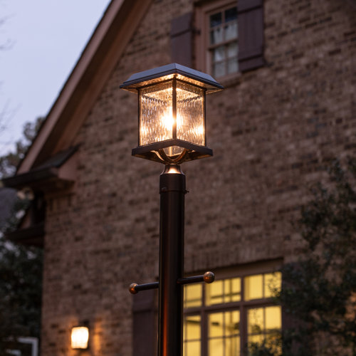 Solar Powered Solar Powered Post Lights You'll Love | Wayfair