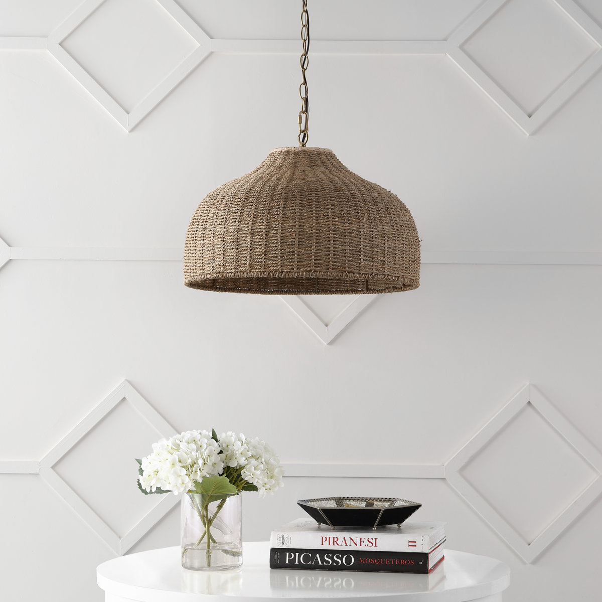 Bay Isle Home™ Aaroosh 1 - Light Dome Pendant with Rope Accents ...