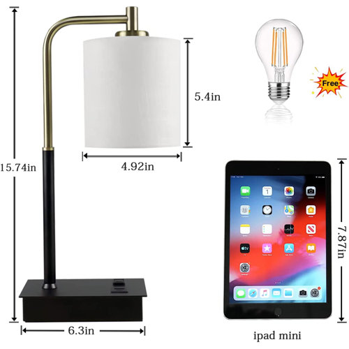 Latitude Run® Metal USB Desk Lamp | Wayfair