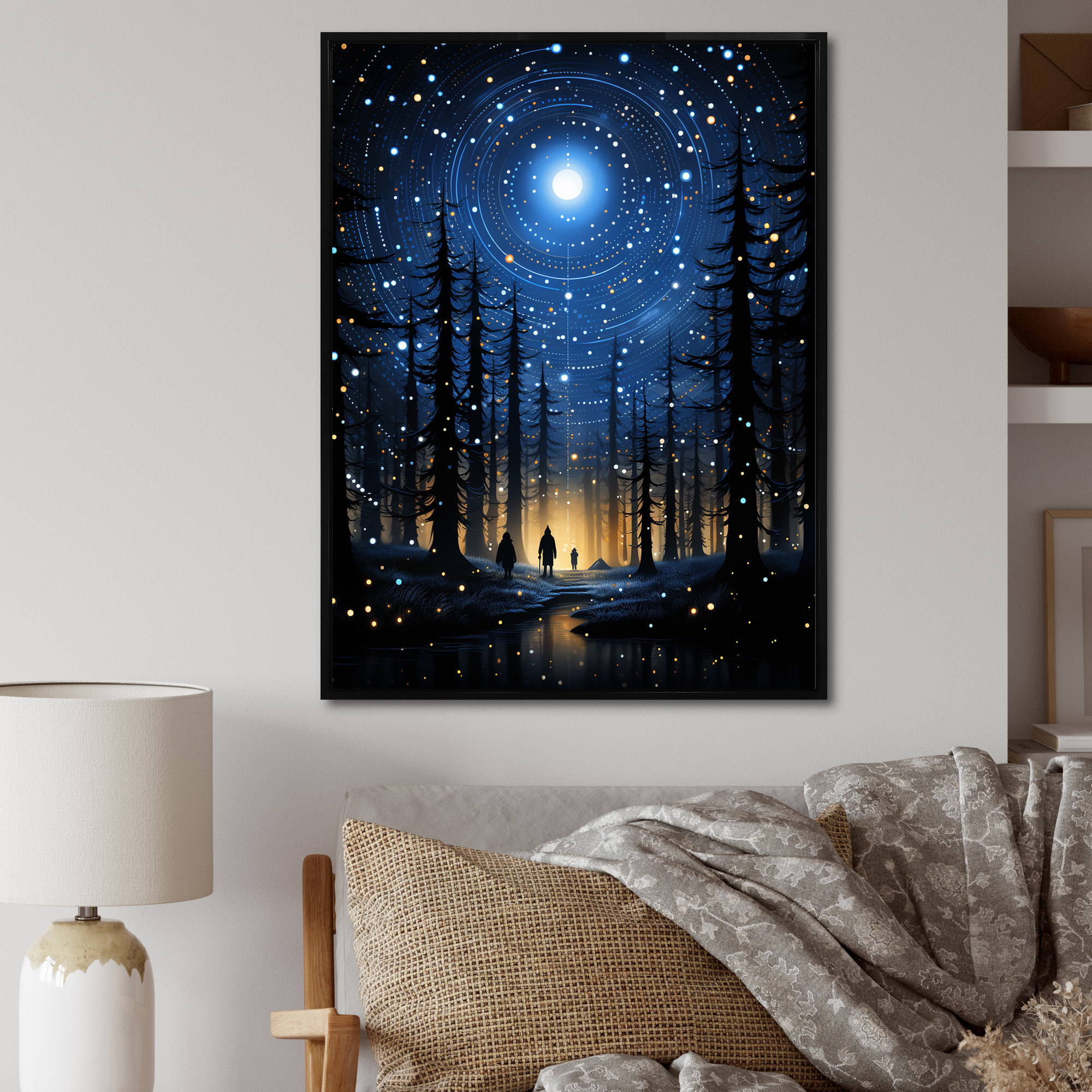 Loon Peak® Alaincourt Native Art Blue Celestial Guardians II - Print ...