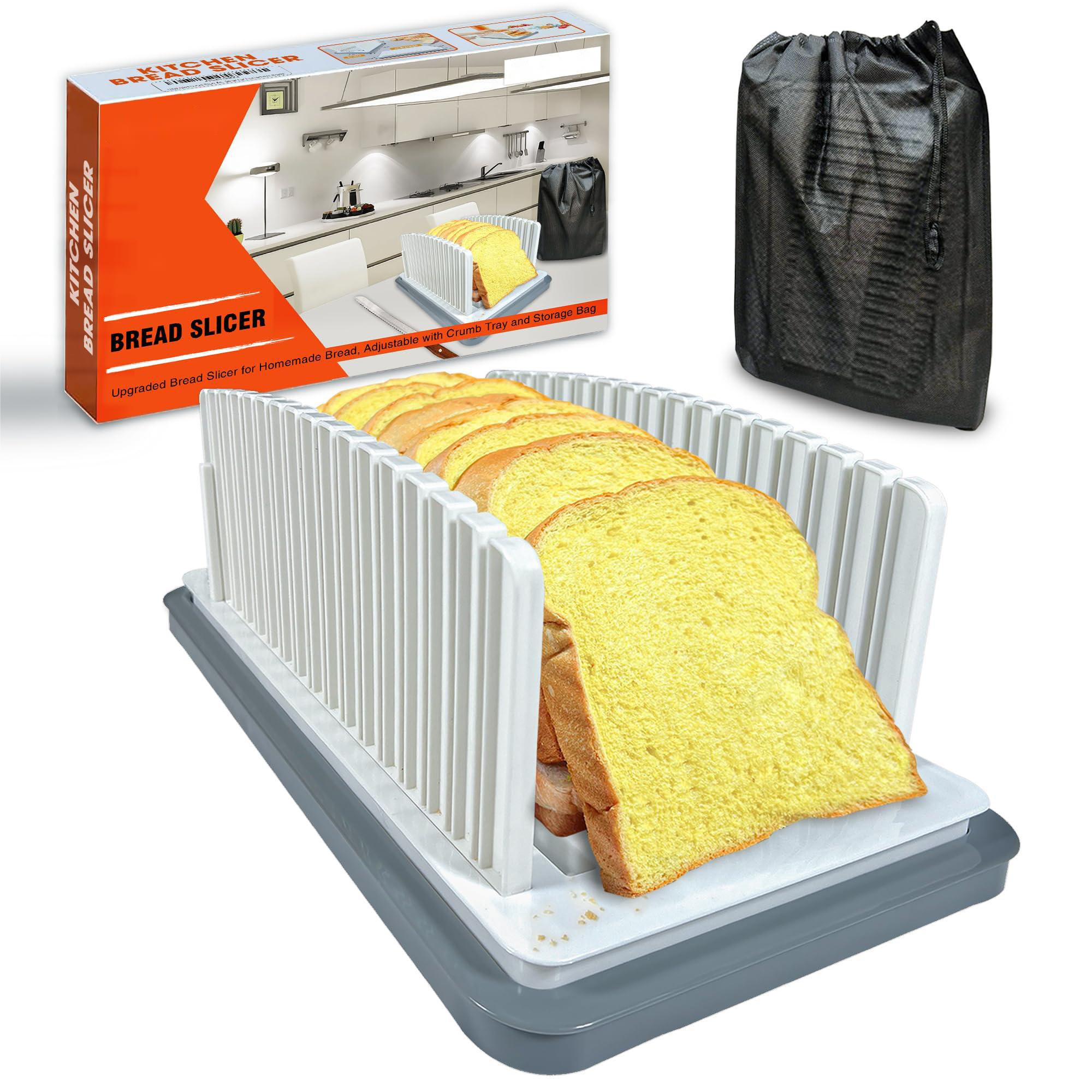 FEIYAN New Upgrade Bread Slicer For Homemade Bread, Adjustable Width ...