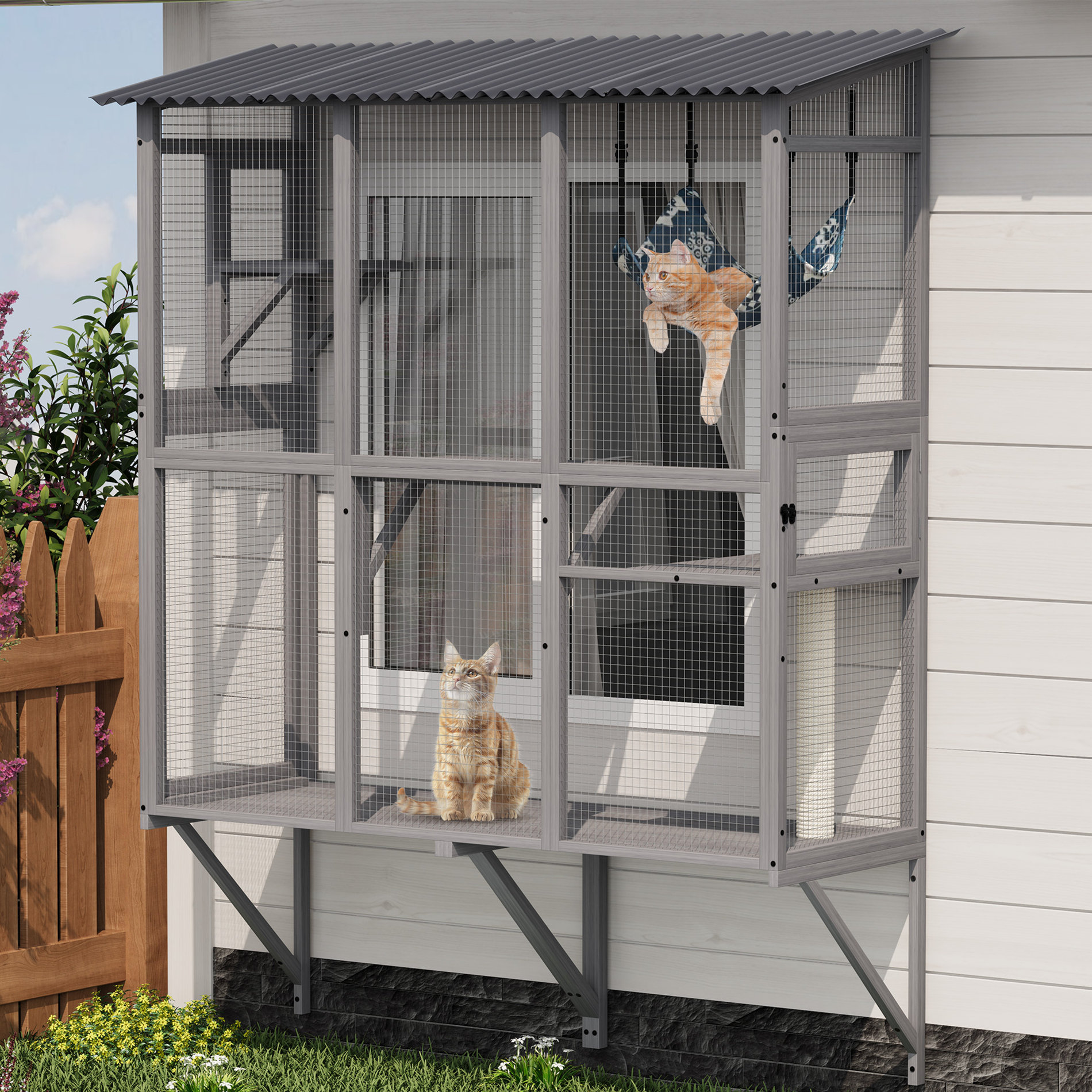 Tucker Murphy Pet™ Bug Proof Cat Catio, Window Box Enclosure For Indoor ...