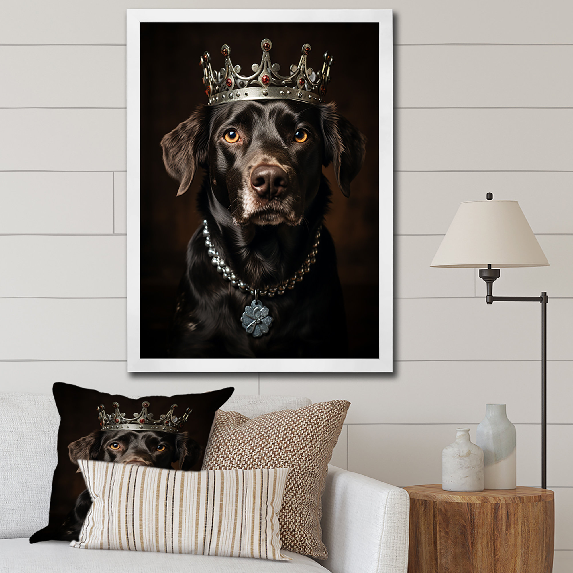 Design Art Crowned Royal Labrador Dog II - Dog Wall Art | Wayfair