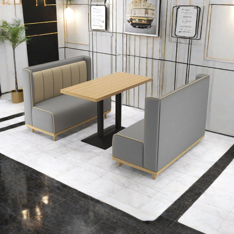 Visual card holder Light Luxury Milk Tea Shop Cafe Restaurant Benches ...