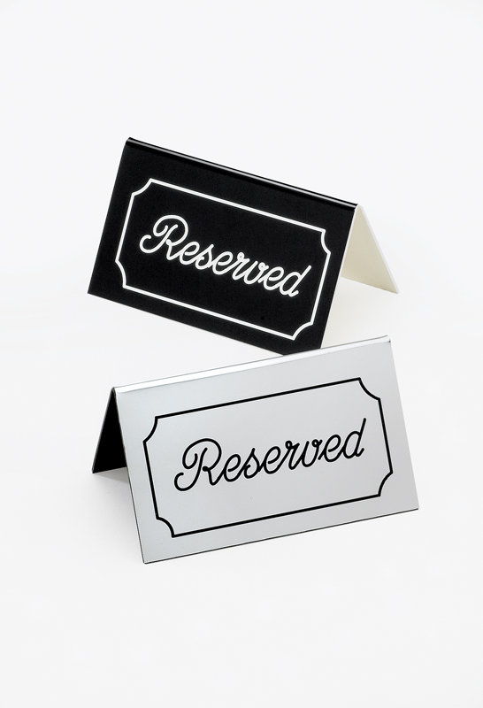 Cal-Mil 5" x 3" Double-Sided "Reserved" Tent Sign | Perigold