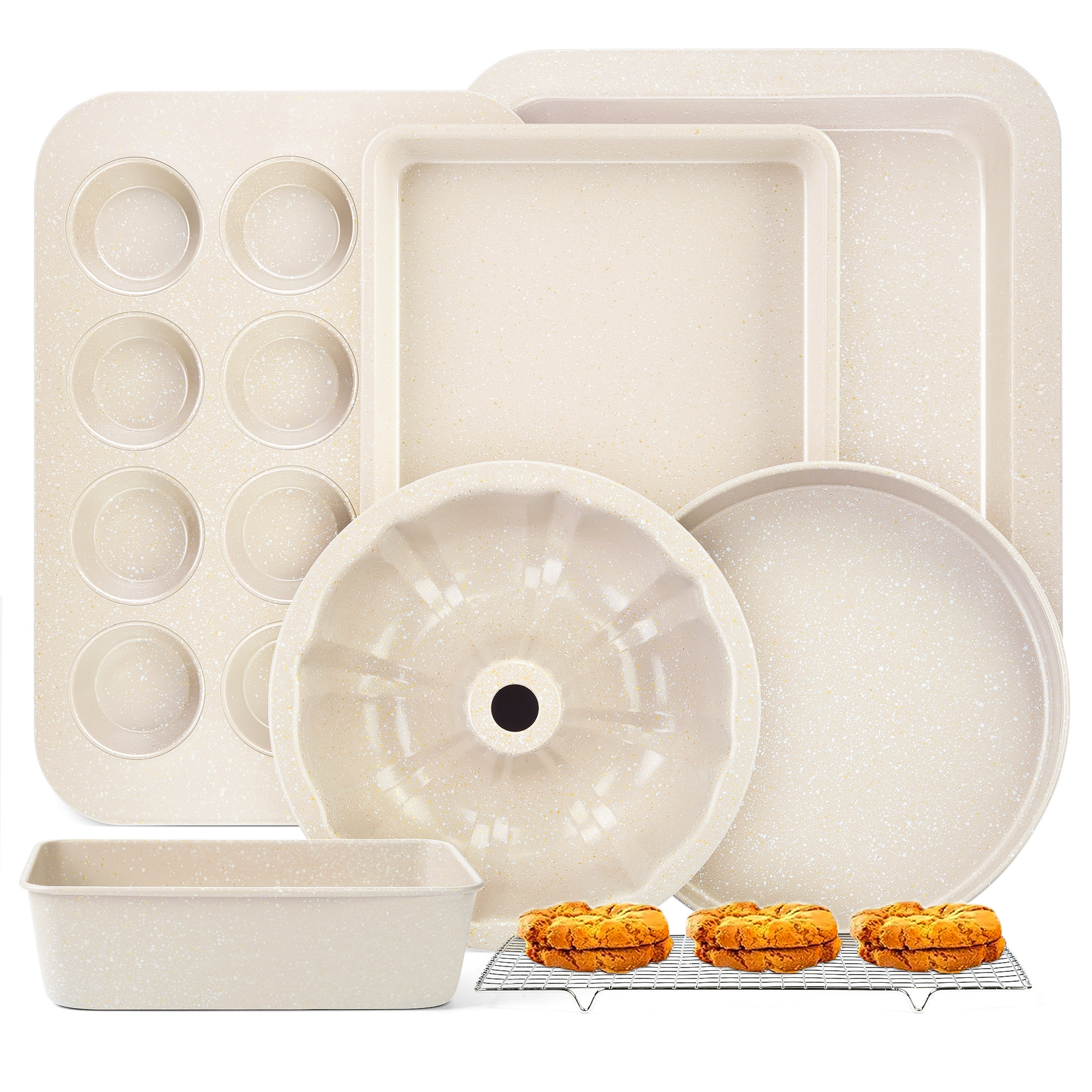 caannasweis Caannasweis 7 Piece Non-Stick Bakeware Set & Reviews | Wayfair