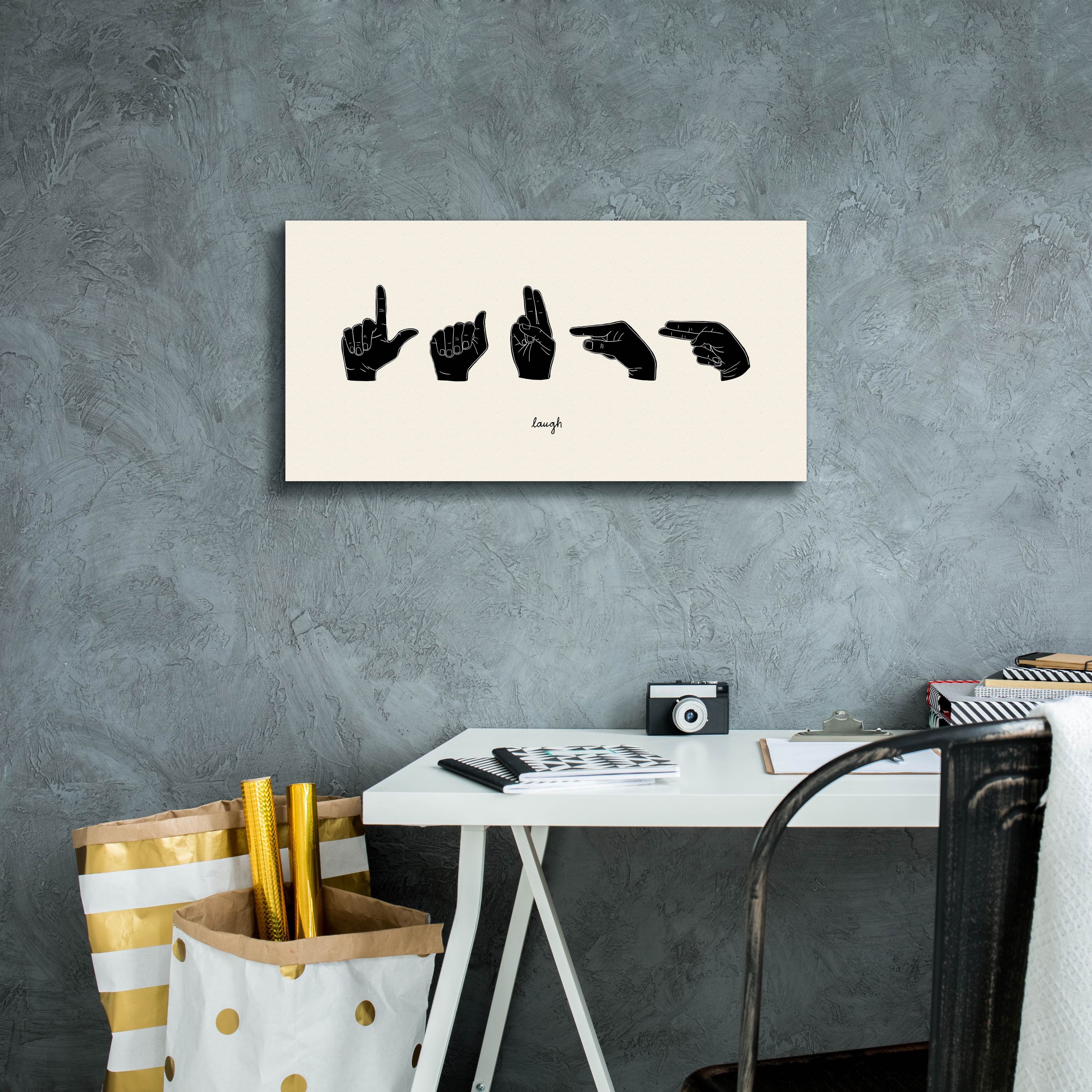 Red Barrel Studio® 'Sign Language 3' by Emma Scarvey Canvas Wall Art ...