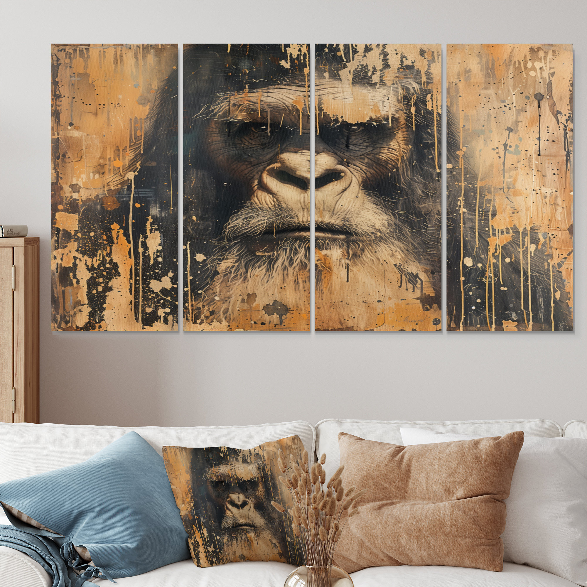 Bungalow Rose Black Brown Ancient Bigfoot - Bigfoot Wall Decor Set ...