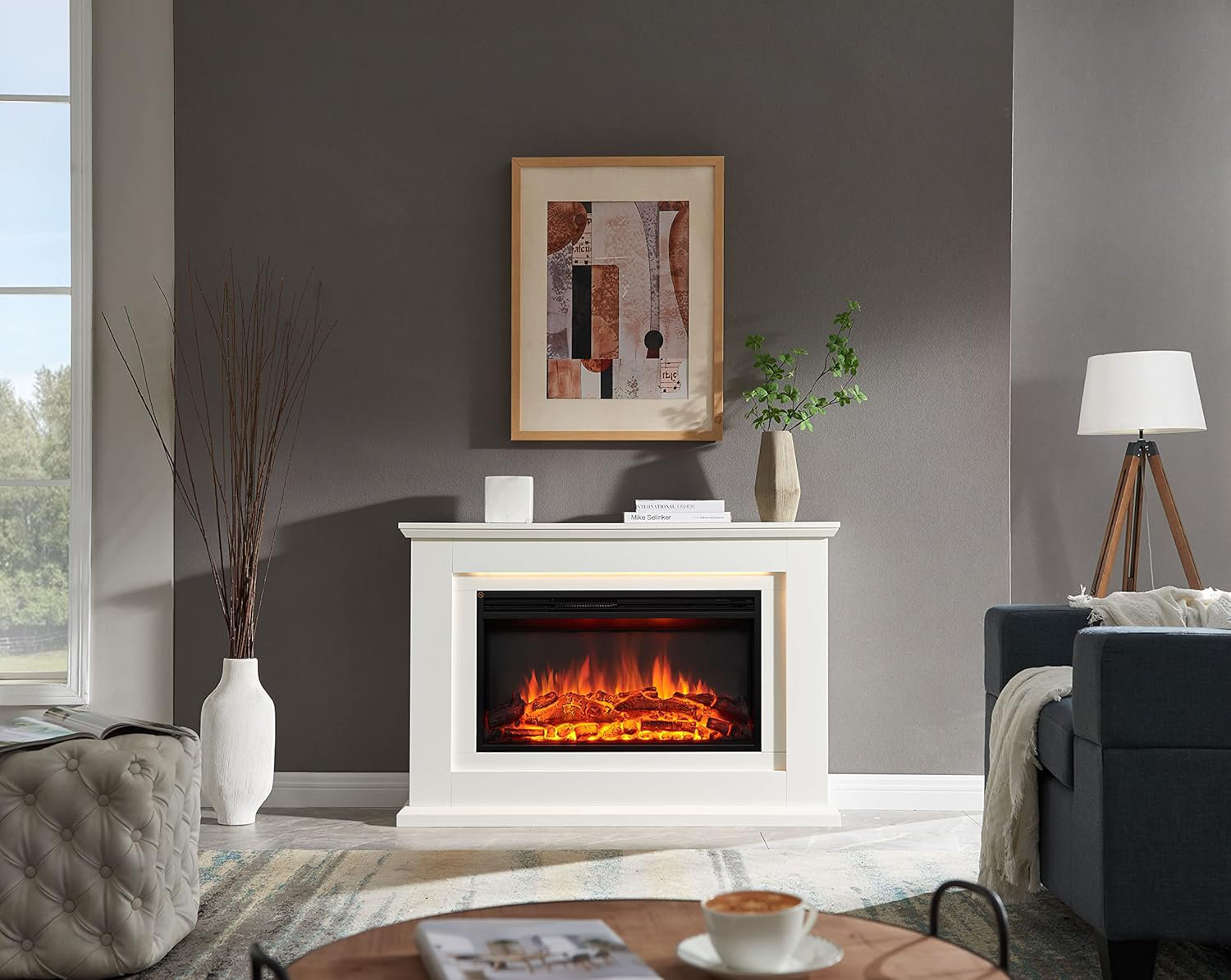 Metro Lane Coralei Metro Lane Electric Fireplace | Wayfair.co.uk