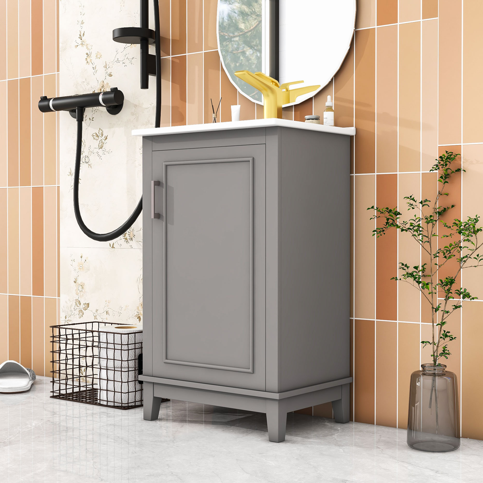 Winston Porter Marsallo Transitional Wooden Freestanding Single ...