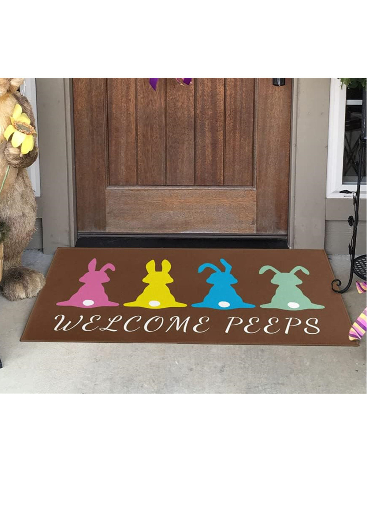 Arlmont & Co. Easter Decorative Welcome Door Mat,Easter Bunny Tail ...