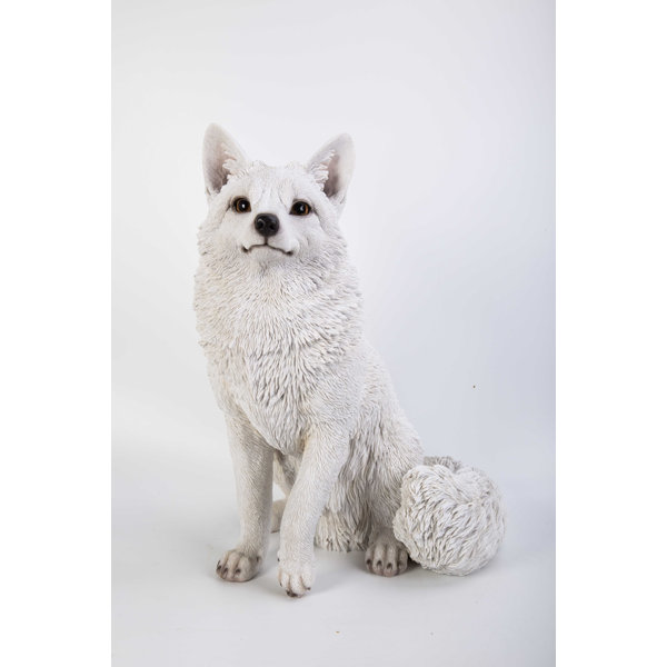 Hi-Line Gift Ltd. Snow Fox Statue & Reviews | Wayfair