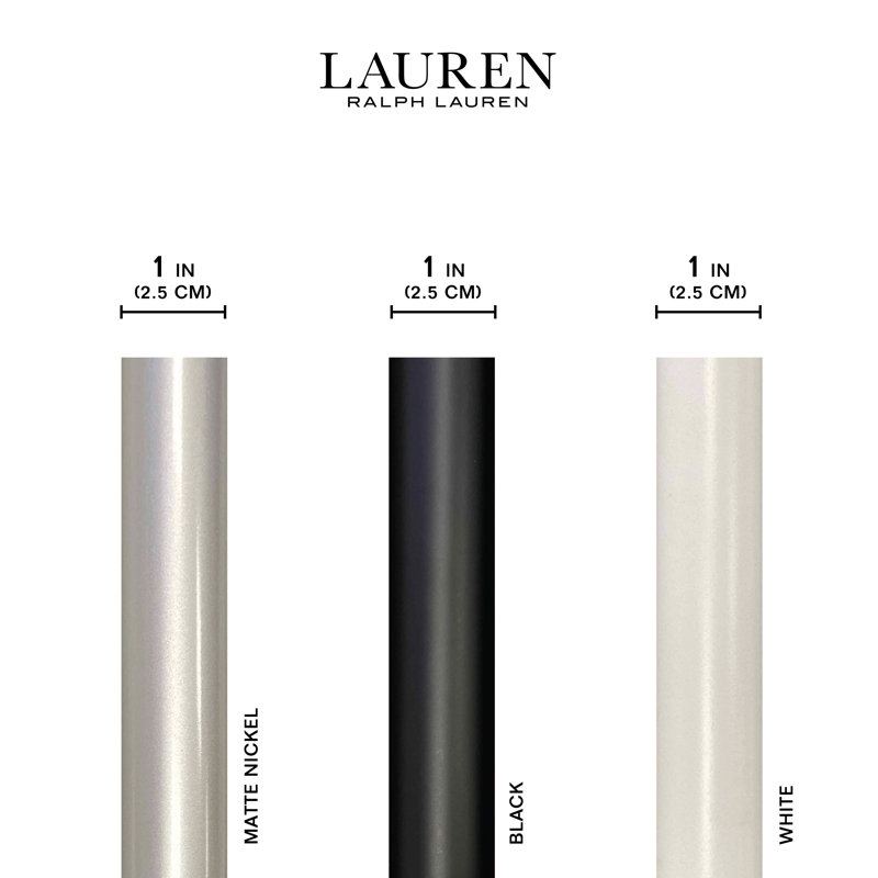 Lauren Ralph Lauren Adjustable Overall Width Single Curtain Rod ...