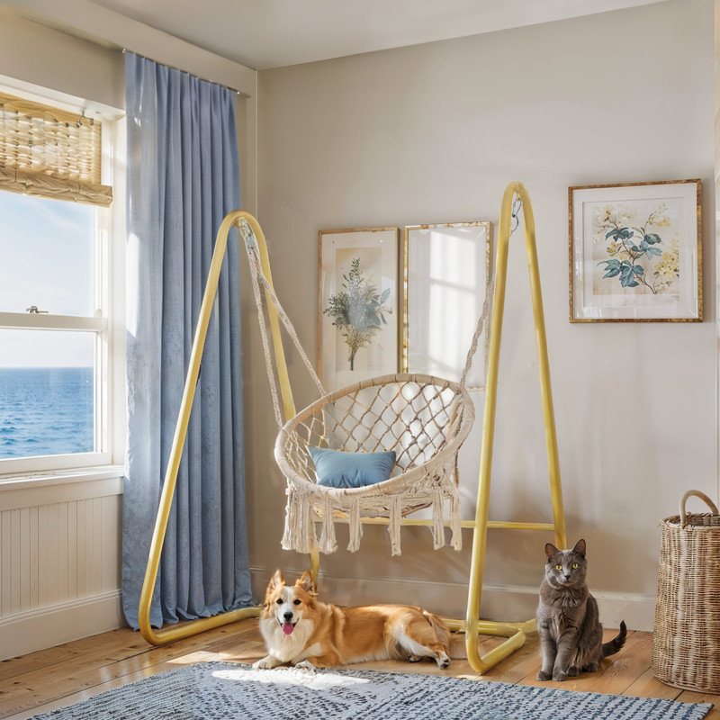 Arlmont & Co. Winon Swing Chair with Stand | Wayfair