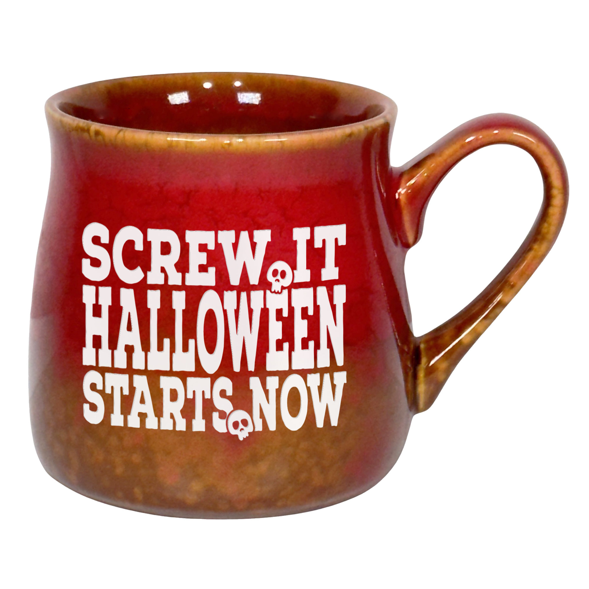 Ophelia & Co. Screw it Halloween Starts Now Red and Gold Ceramic Mug ...